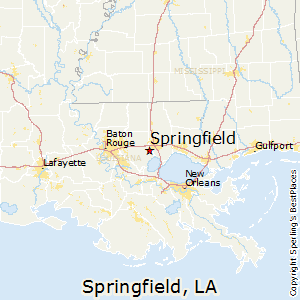 Springfield Louisiana Map