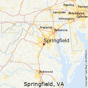 Printable Map Of Springfield Virginia