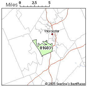 Map Of Worcester Ma Area