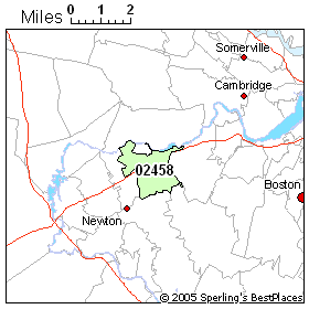 Newton Ma Zip Code Map - Map