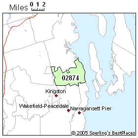 RI Zip Code Map