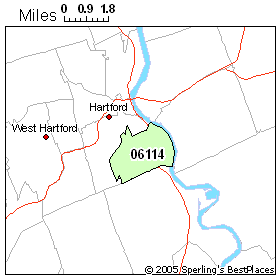 West Hartford Zip Code Map - Map