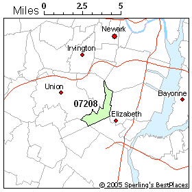 Elizabeth Nj Zip Code Map - Map