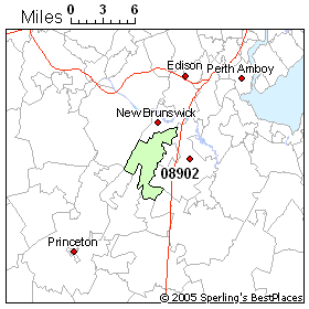 New Brunswick Nj Zip Code Map - United States Map