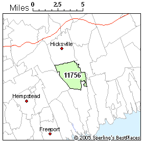 11756 Full Zip Code Map Street - Map