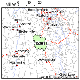 Zip Code Map Washington County Pa - United States Map