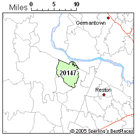 Ashburn VA Zip Code Map