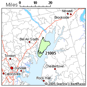 Rankings in Zip 21005 (Aberdeen Proving Ground, MD)