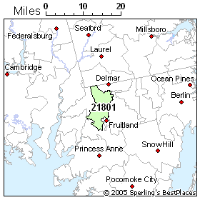 Zip 21801 (Salisbury, MD) Rankings