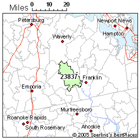 Rankings in Zip 23837 (Courtland, VA)