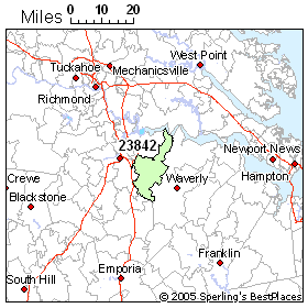 Zip 23842 (Disputanta, VA) Rankings