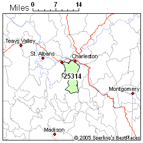 Area By Zip Code Map Of Charleston