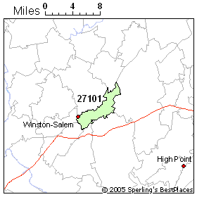 Winston Salem Zip Code Map