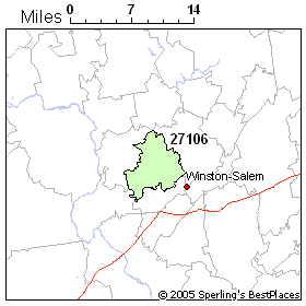 Winston Salem Zip Code Map