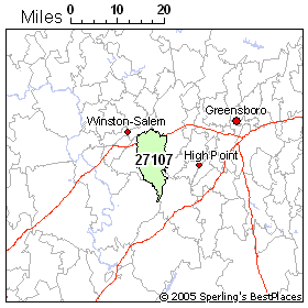 Winston Salem Zip Code Map