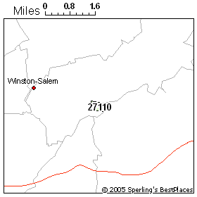 Winston Salem Zip Code Map