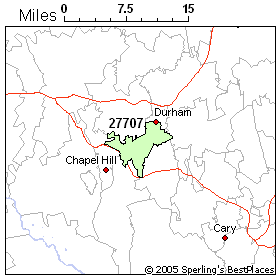Durham County Zip Code Map - Map