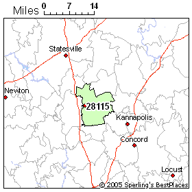 Zip 28115 (Mooresville, NC) Rankings