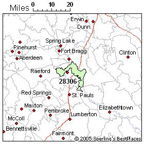Zipcoade For Fayetteville Nc Map