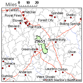 Zip 29651 (Greer, SC) Rankings