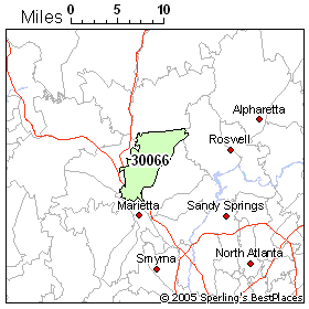 Georgia Zip Code Map