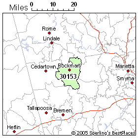 Rankings in Zip 30153 (Rockmart, GA)