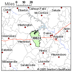 Best Place to Live in Thomson (zip 30824), Georgia
