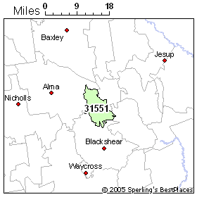 Zip 31551 (Mershon, GA) Rankings
