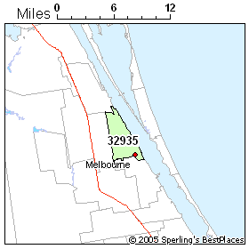 Melbourne Fl Zip Code Map - Map