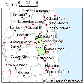 Zip Code Map Of Ft Lauderdale - Map