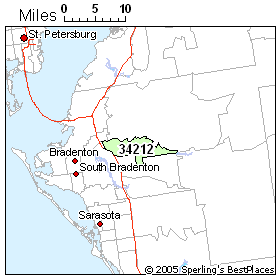 Bradenton Florida Zip Code Map - Map