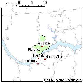 Florence Al Zip Code Map - Map