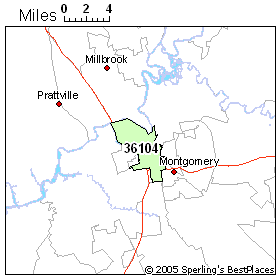 Montgomery Al Zip Code Map