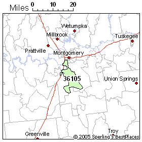 Montgomery Al Zip Code Map - Map