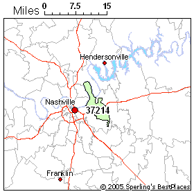 37200 Nashville Zip Code Map