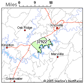 Zip Code Map Knoxville 37922 270 Area Code Location Map, Time Zone,