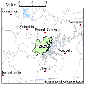 Zip 42629 (Jamestown, KY) Rankings