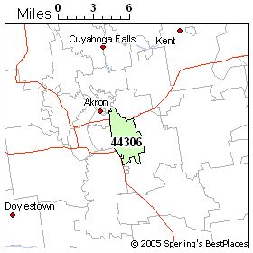 Greater Akron Zip Code Map