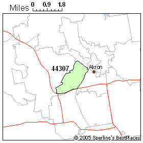 Greater Akron Zip Code Map