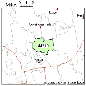 Greater Akron Zip Code Map