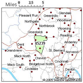 Cincinnati Area Zip Code Map - Map