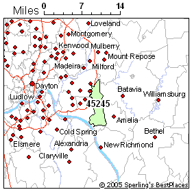 Cincinnati Area Zip Code Map - Map