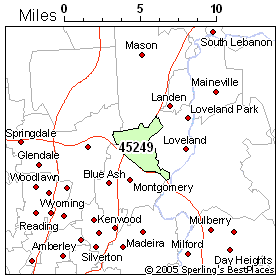 Cincinnati Area Zip Code Map - Map