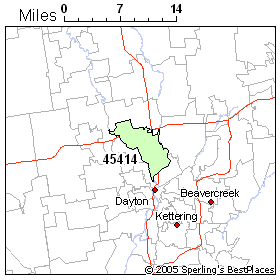 Dayton Area Zip Code Map - United States Map