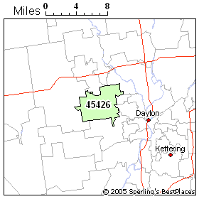 Dayton Area Zip Code Map - United States Map