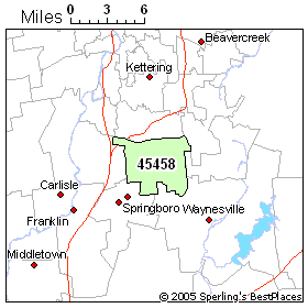 Dayton Area Zip Code Map - United States Map