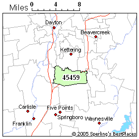 Dayton Area Zip Code Map - United States Map