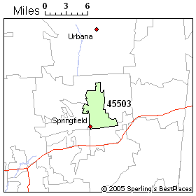 Springfield Oh Zip Code Map - United States Map