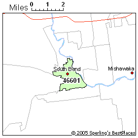 South Bend Zip Code Map