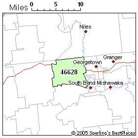 South Bend Indiana Zip Code Map - Map